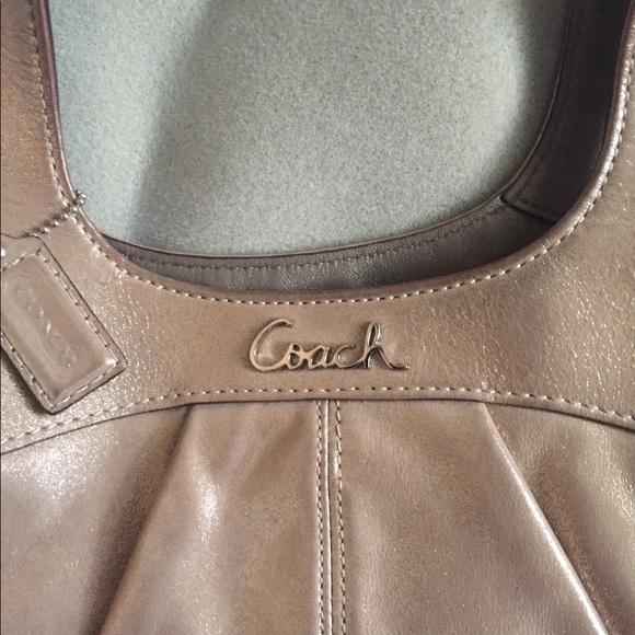 Coach | Bags | Coach Lexi Champagne Gold Leather Satchel | Poshmark